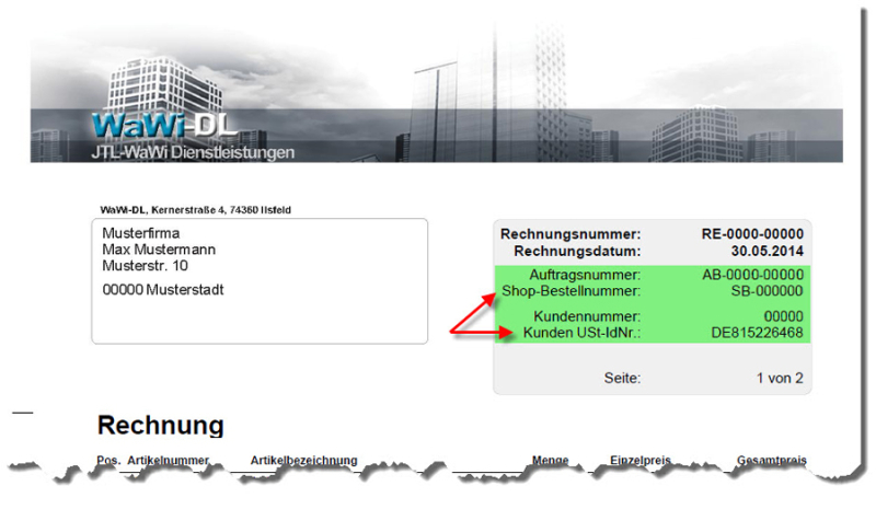 JTL Wawi Druckvorlagen - ENGLISCH (Design 01) - WaWi-DL, 25,00